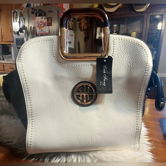 LISA FANG | Bags | Large Lisa Fang Handbag Black White Nwt | Poshmark